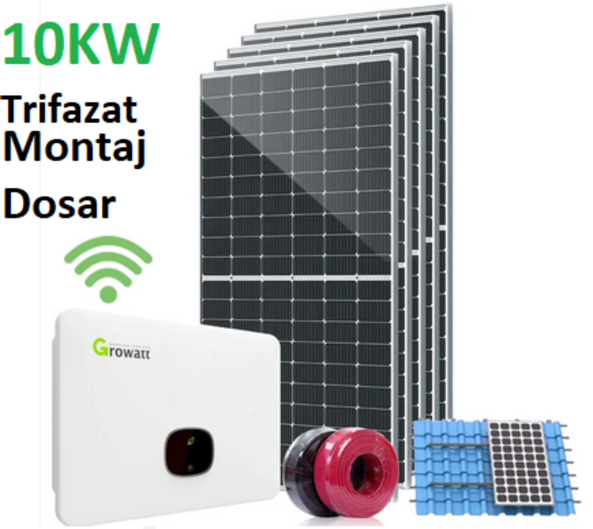 Montaj Panouri Fotovoltaice 10 KW – Sistem Fotovoltaic 10 KW Trifazat ...